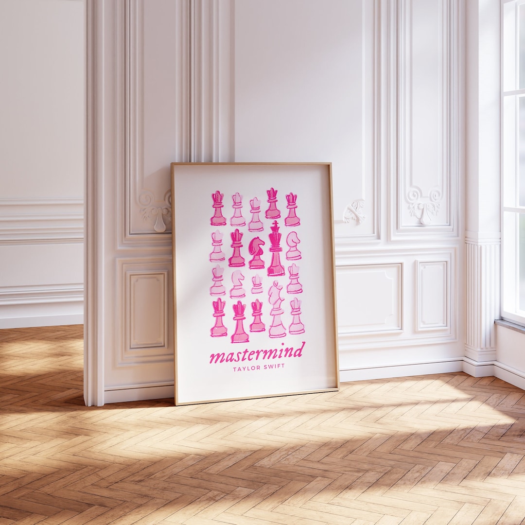 Taylor Swift Mastermind Poster Swiftie Hand Illustrated Pink Wall Art ...