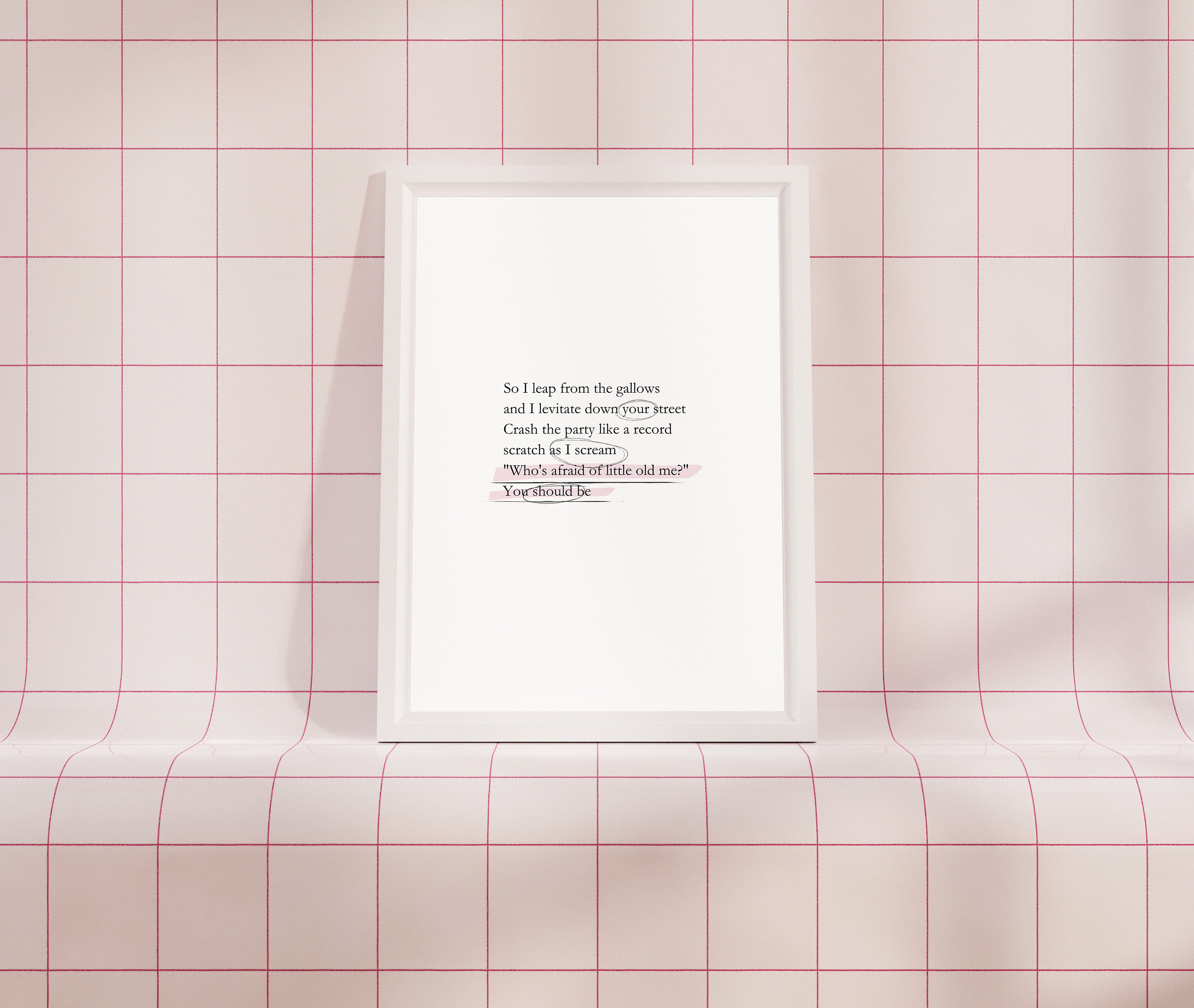 Taylor Swift Whos Afraid of Little Old Me the Tortured Poets Department ...