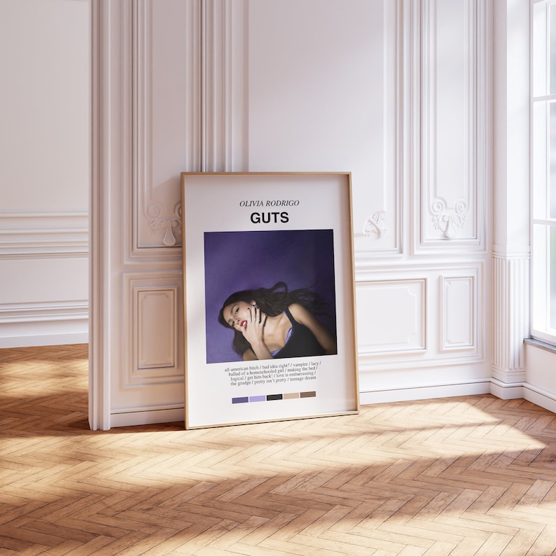Olivia Rodrigo Album GUTS Printable Poster Olivia Rodrigo Digital ...