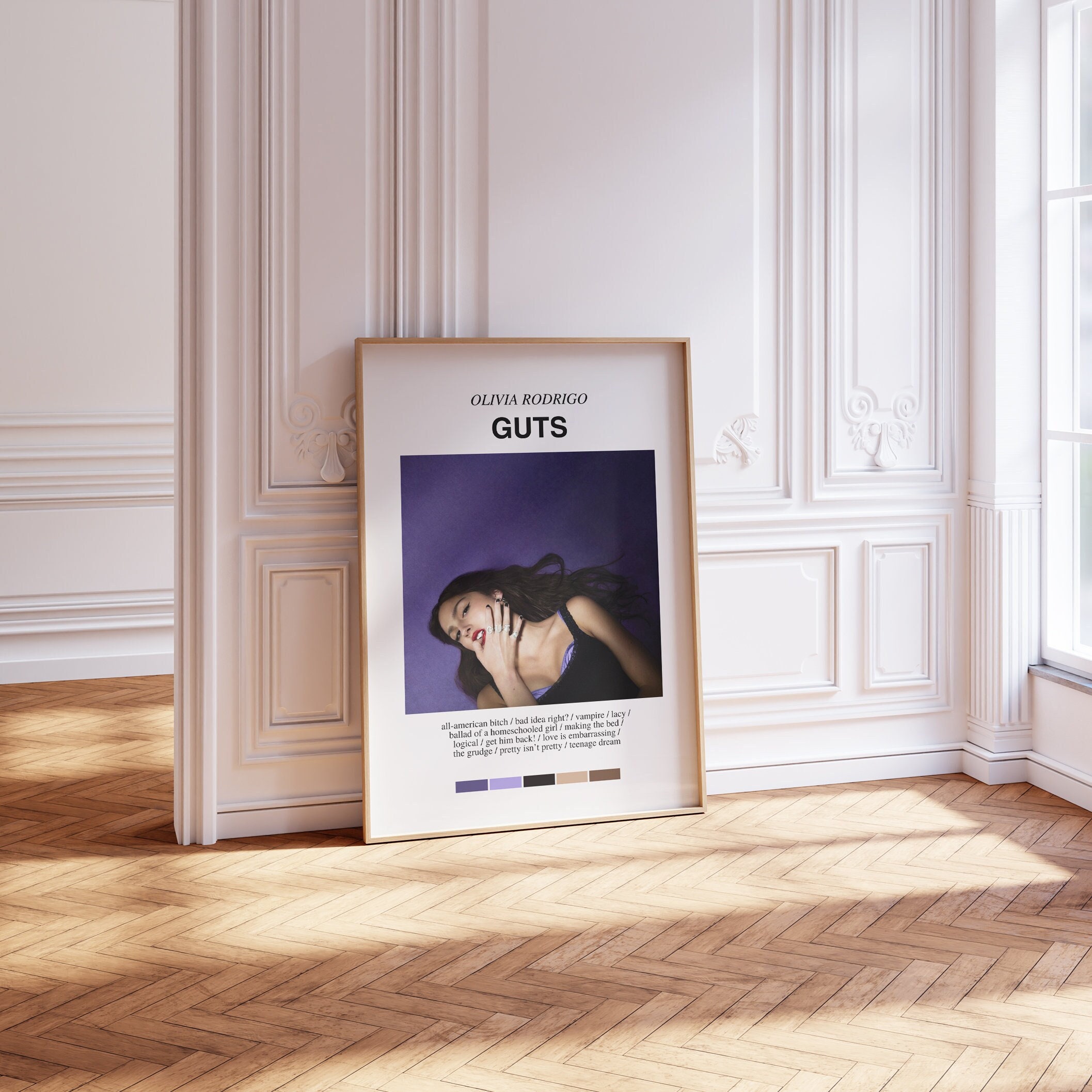 Olivia Rodrigo Album GUTS Printable Poster Olivia Rodrigo Digital ...