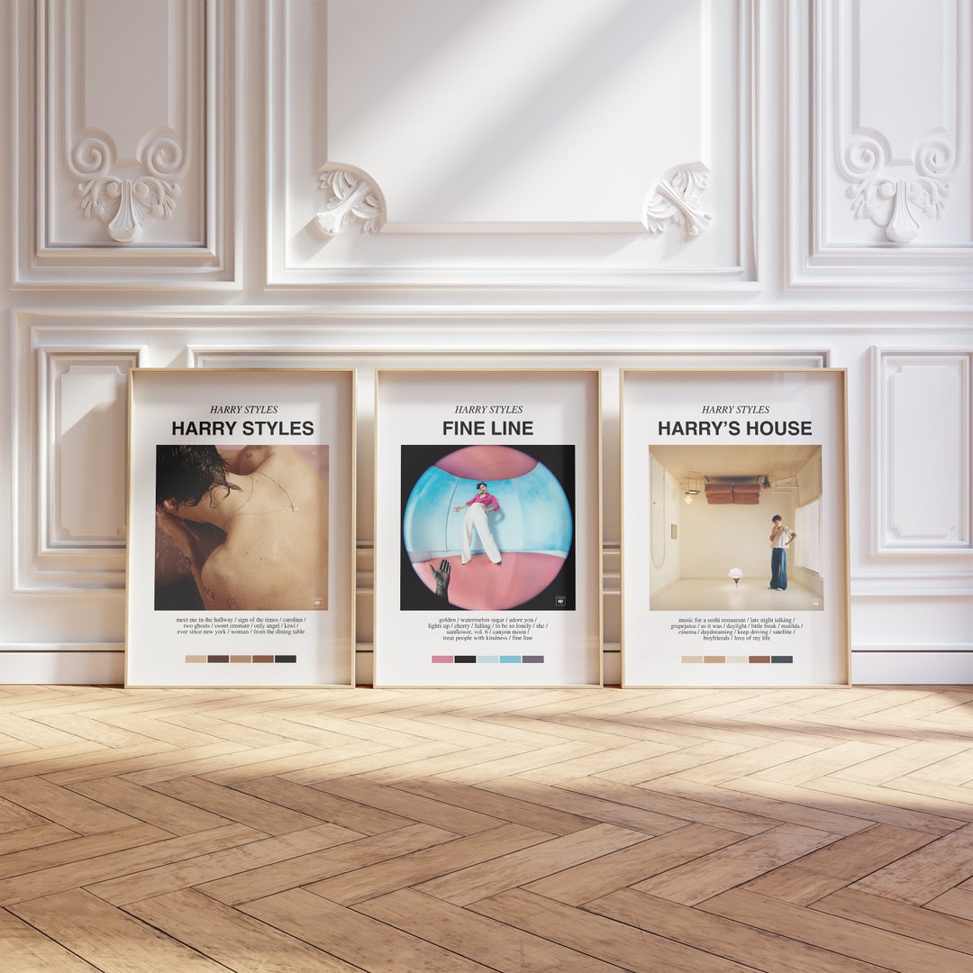 Harry Styles Albums Posters Set of 3 Harrys House, Fine Line Harry ...