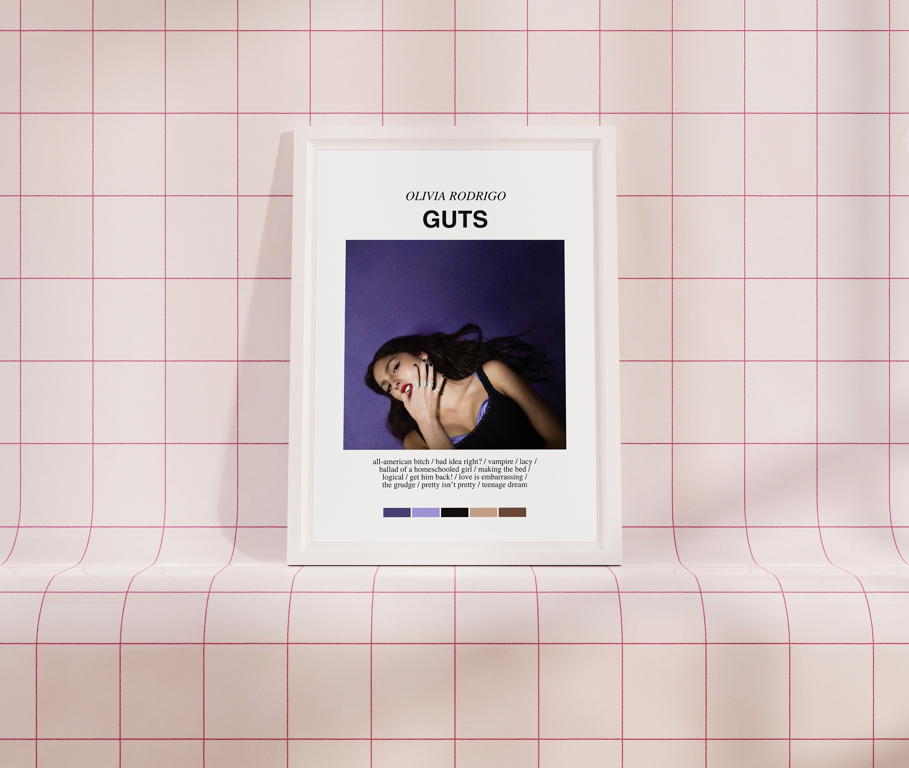 Olivia Rodrigo Album GUTS Printable Poster Olivia Rodrigo Digital ...