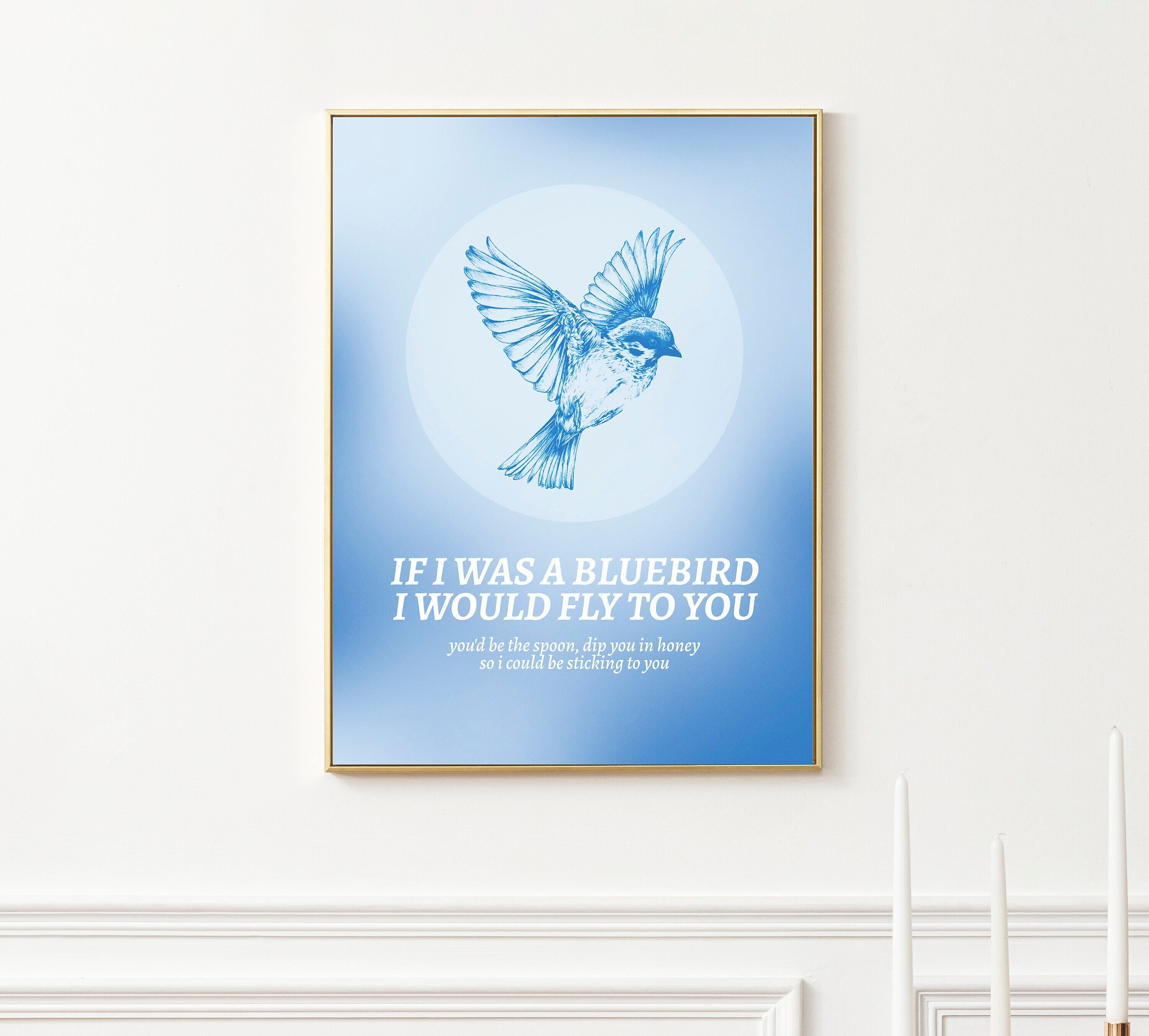Harry Styles Inspired Poster Wall Art If I Was A Bluebird - Etsy