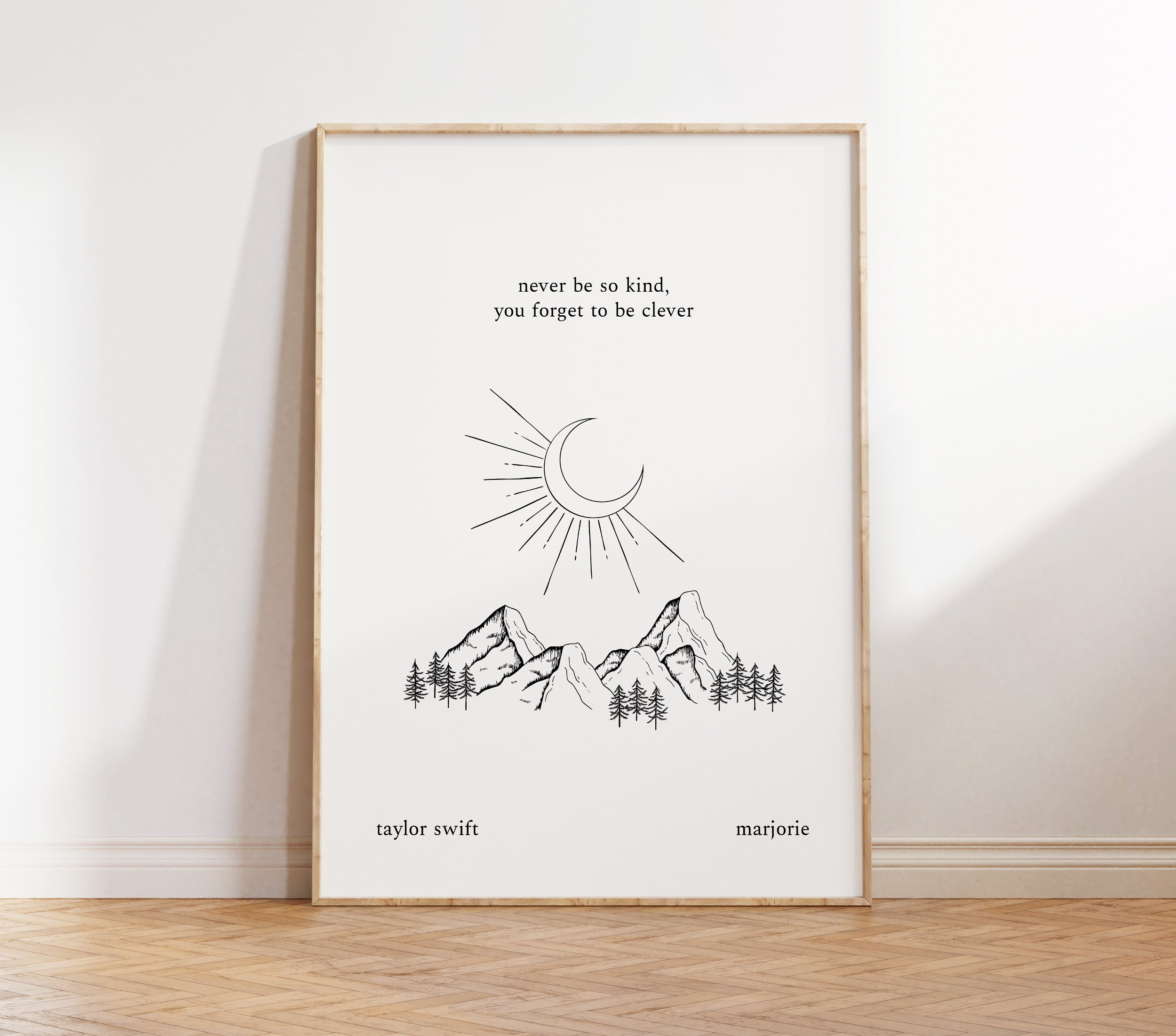 Taylor Swift Marjorie Poster Lyrics & Swiftie Minimalistic Wall Art ...