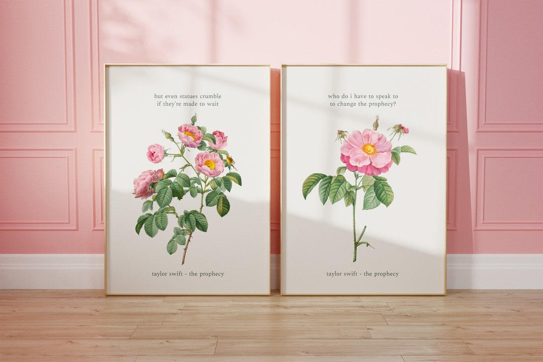 Taylor Swift the Prophecy Lyrics Poster Set of 2 the Tortured Poets ...