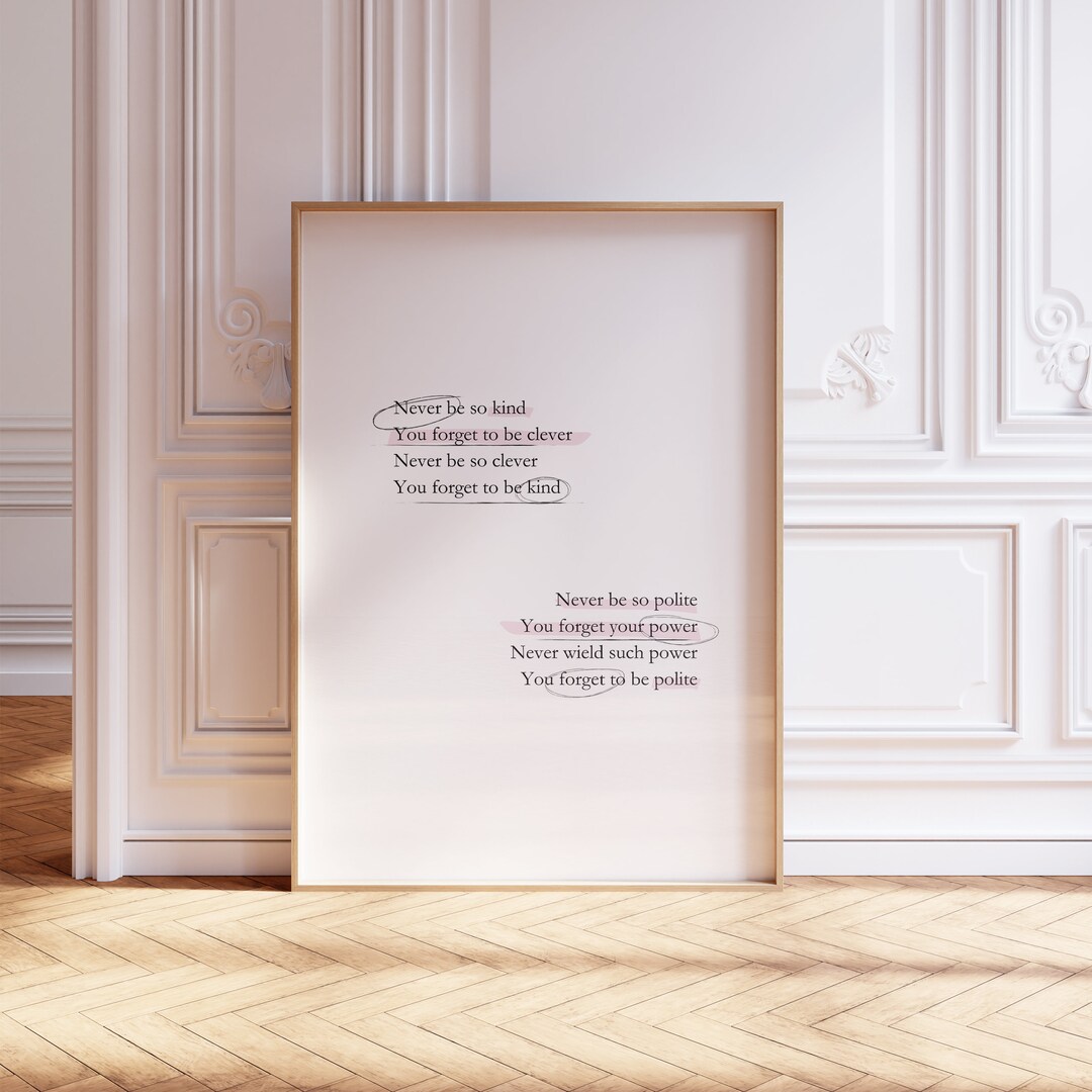 Taylor Swift Marjorie Annotated Lyrics Evermore Poster Swiftie Album ...