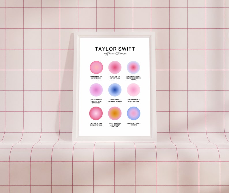 Taylor Swift Affirmation Lyric Poster Taylor Swift Poster Swiftie ...