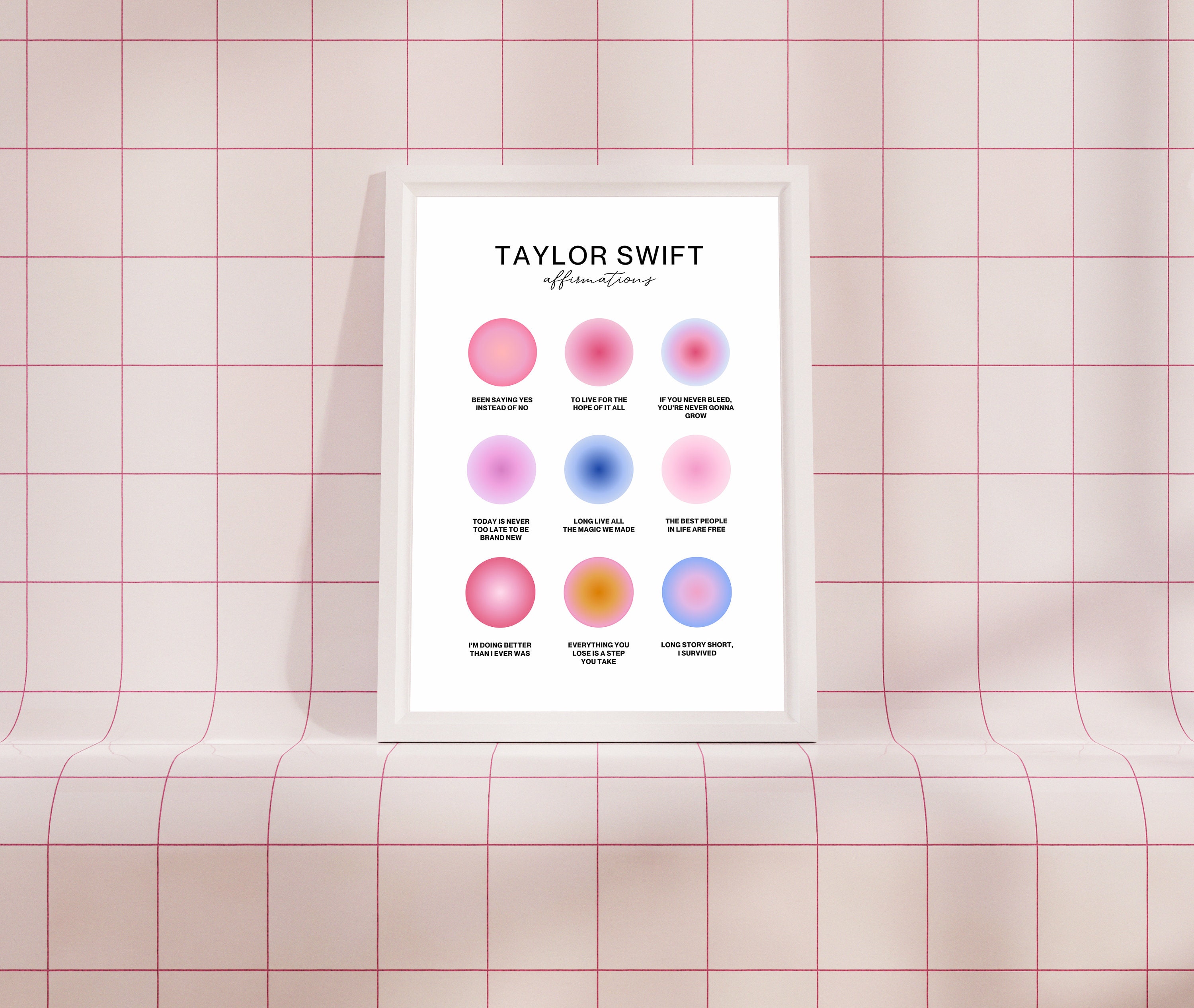 Taylor Swift Affirmation Lyric Poster Taylor Swift Poster Swiftie ...