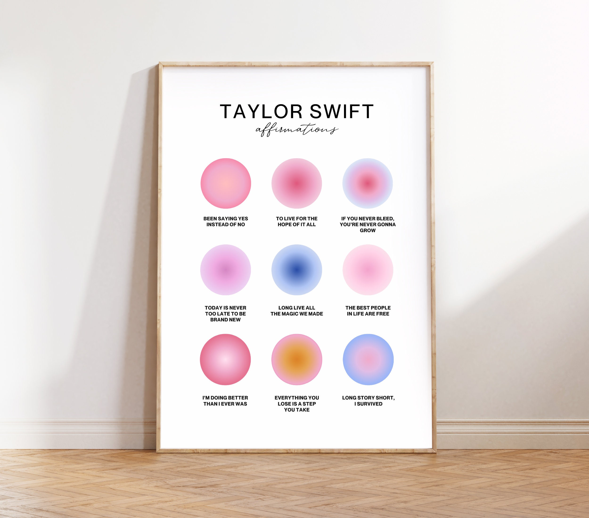 Taylor Swift Affirmation Lyric Poster Taylor Swift Poster Swiftie ...