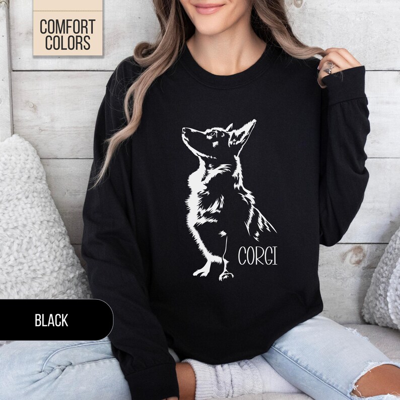 Corgi Long Sleeve Shirt - Comfort Colors Shirt Ring-spun Cotton S - 3XL ...