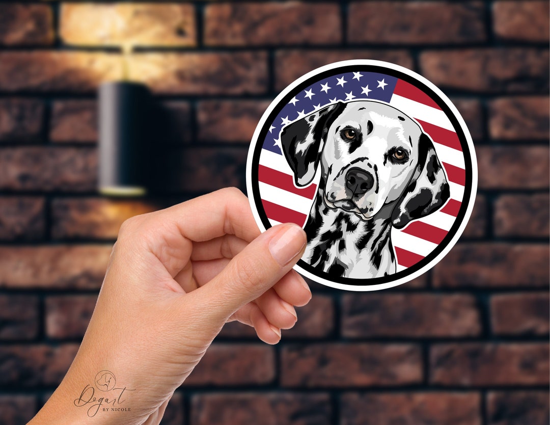 Dalmatian Sticker, Die-cut Sticker, Dalmatian, Vinyl Decal, Dalmatian ...