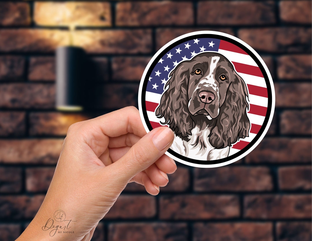 English Springer Spaniel Sticker, Die-cut Sticker, Springer Spaniel ...