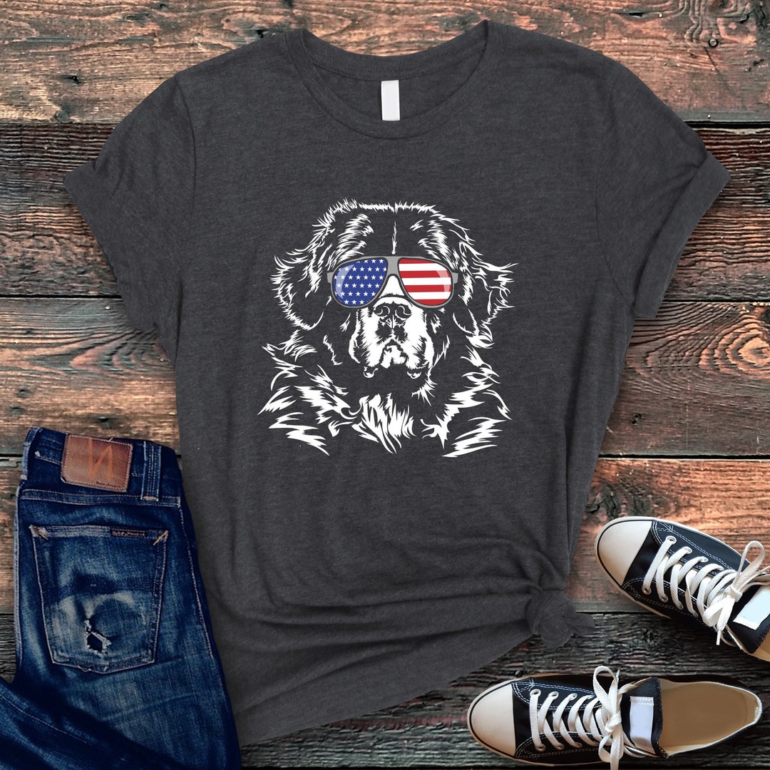Newfoundland Mom Shirt, American Flag Dog, Newfie Dog Gift ...