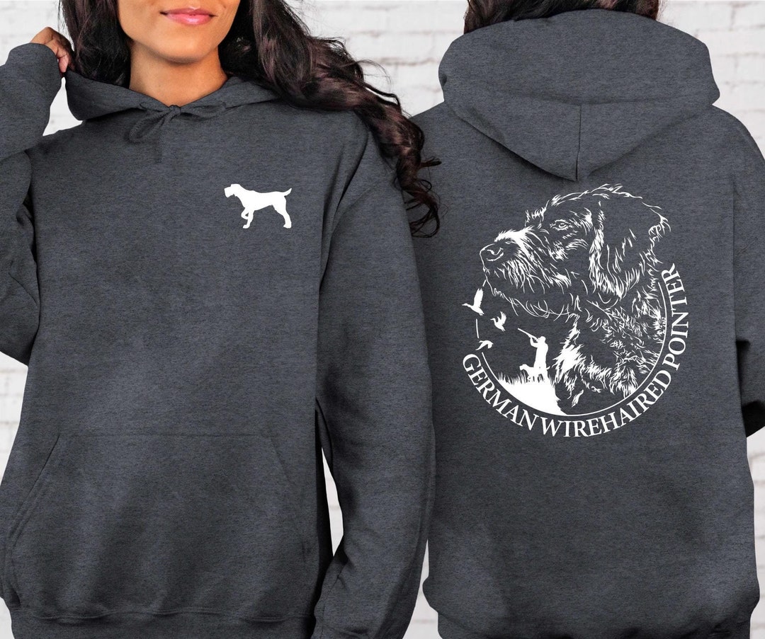 German Wirehaired Pointer Hoodie, Hunting Dog Sweatshirt, German ...