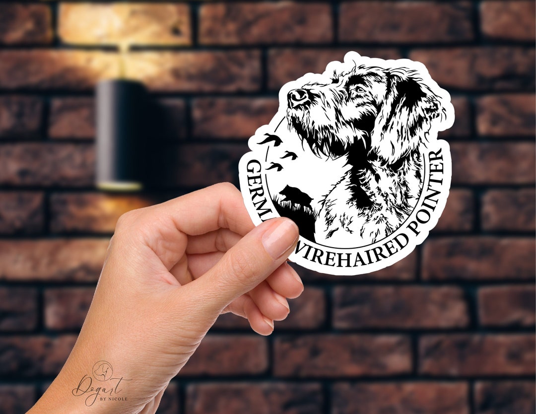 German Wirehaired Pointer Sticker, Die-cut Sticker, GWP Mom, Vinyl ...