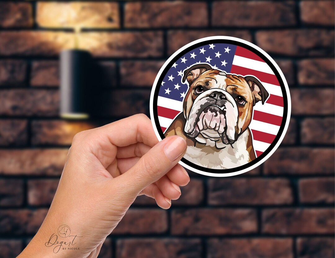Bulldog Sticker, Die-cut Sticker, Bulldog, Vinyl Decal, Bulldog Mom ...