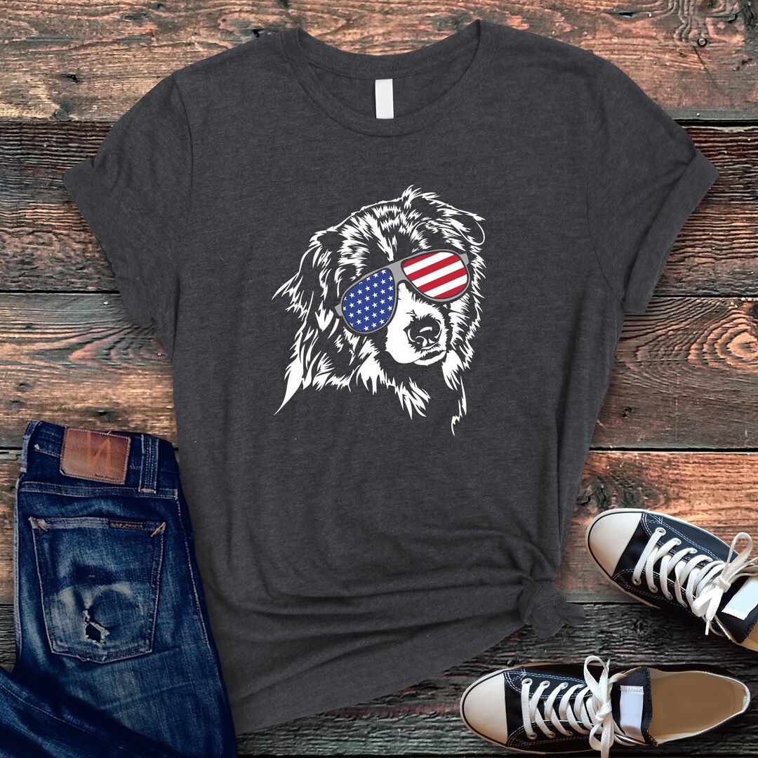 Australian Shepherd Shirt, US Flag Dog, Aussie, Aussie Mom Gift, Aussie ...