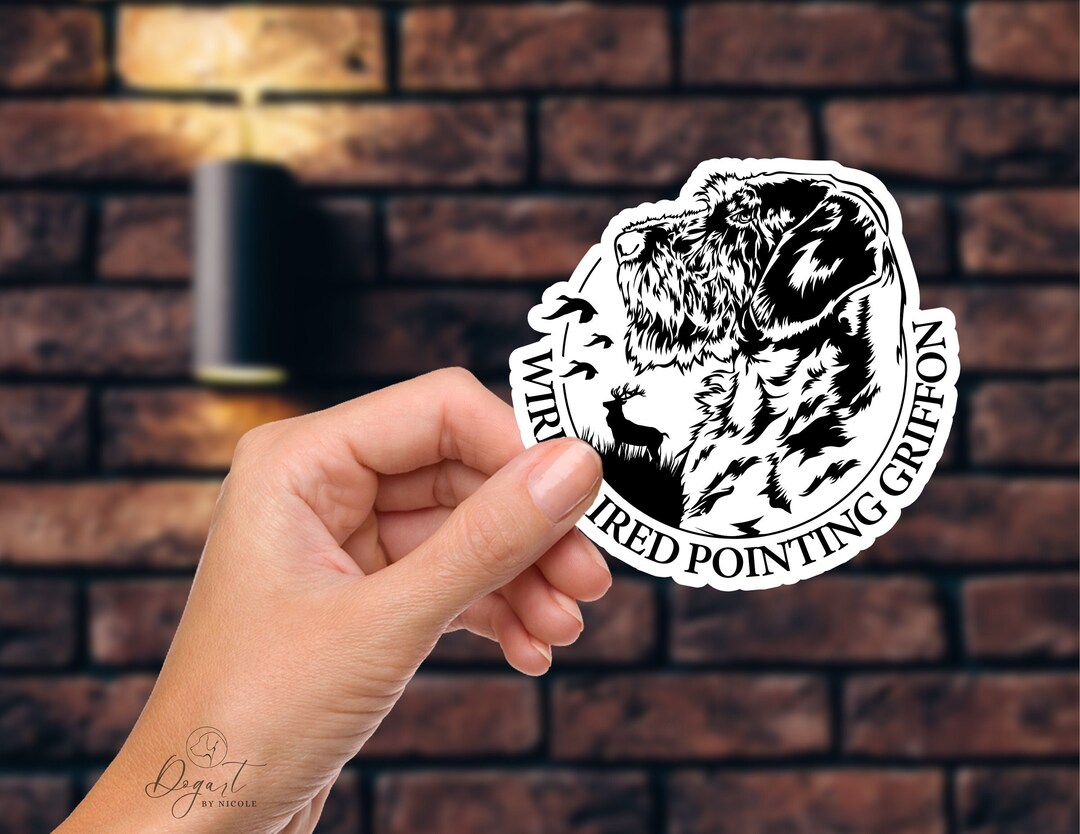 Wirehaired Pointing Griffon Sticker, Die-cut Sticker, WPG Mom, Vinyl ...