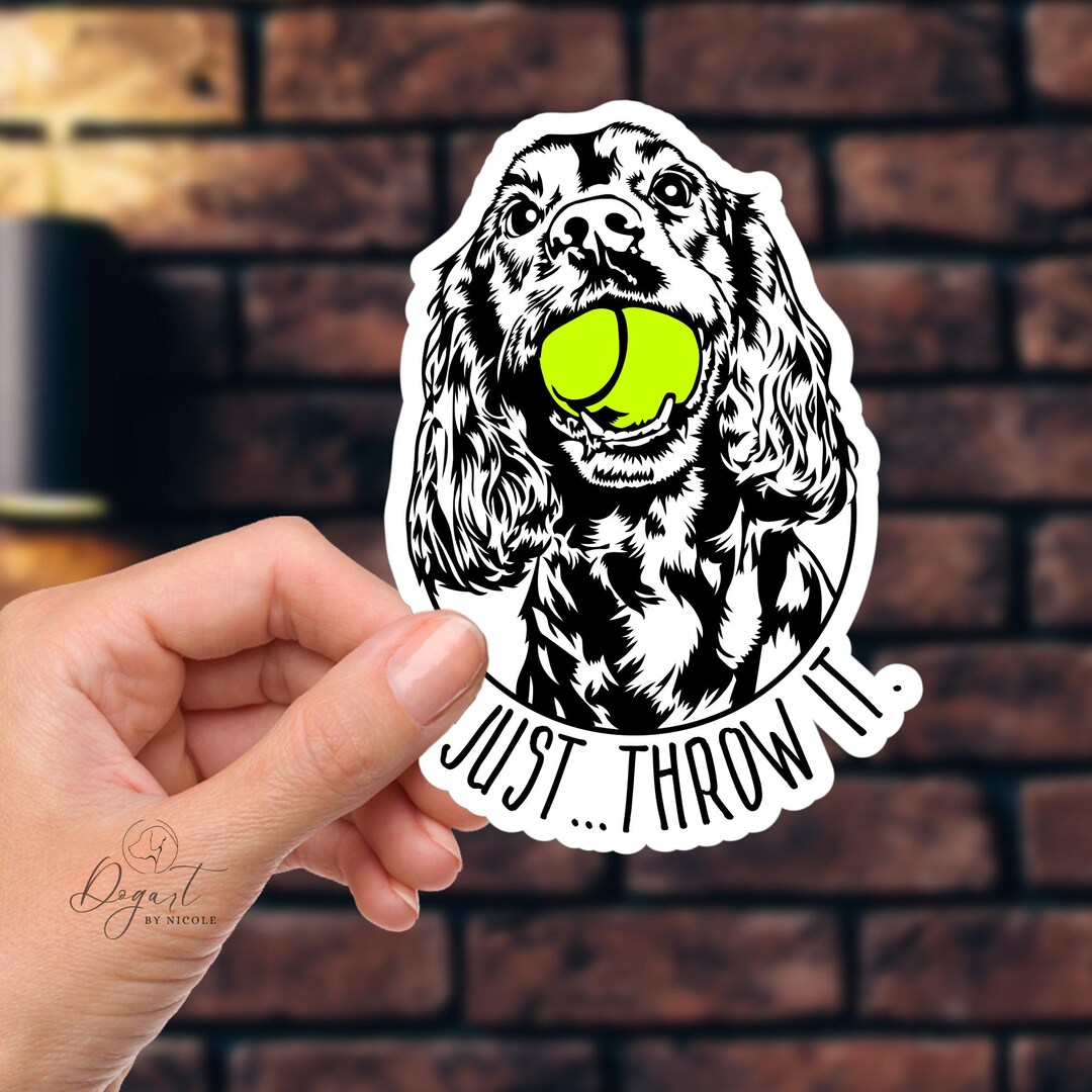 Cocker Spaniel Sticker, Die-cut Sticker, Cocker Spaniel, Spaniel Mom ...