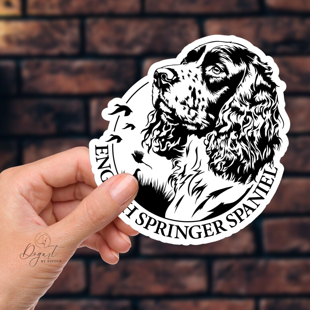 English Springer Spaniel Sticker, Die-cut Sticker, Spaniel Dog Mom Gift ...