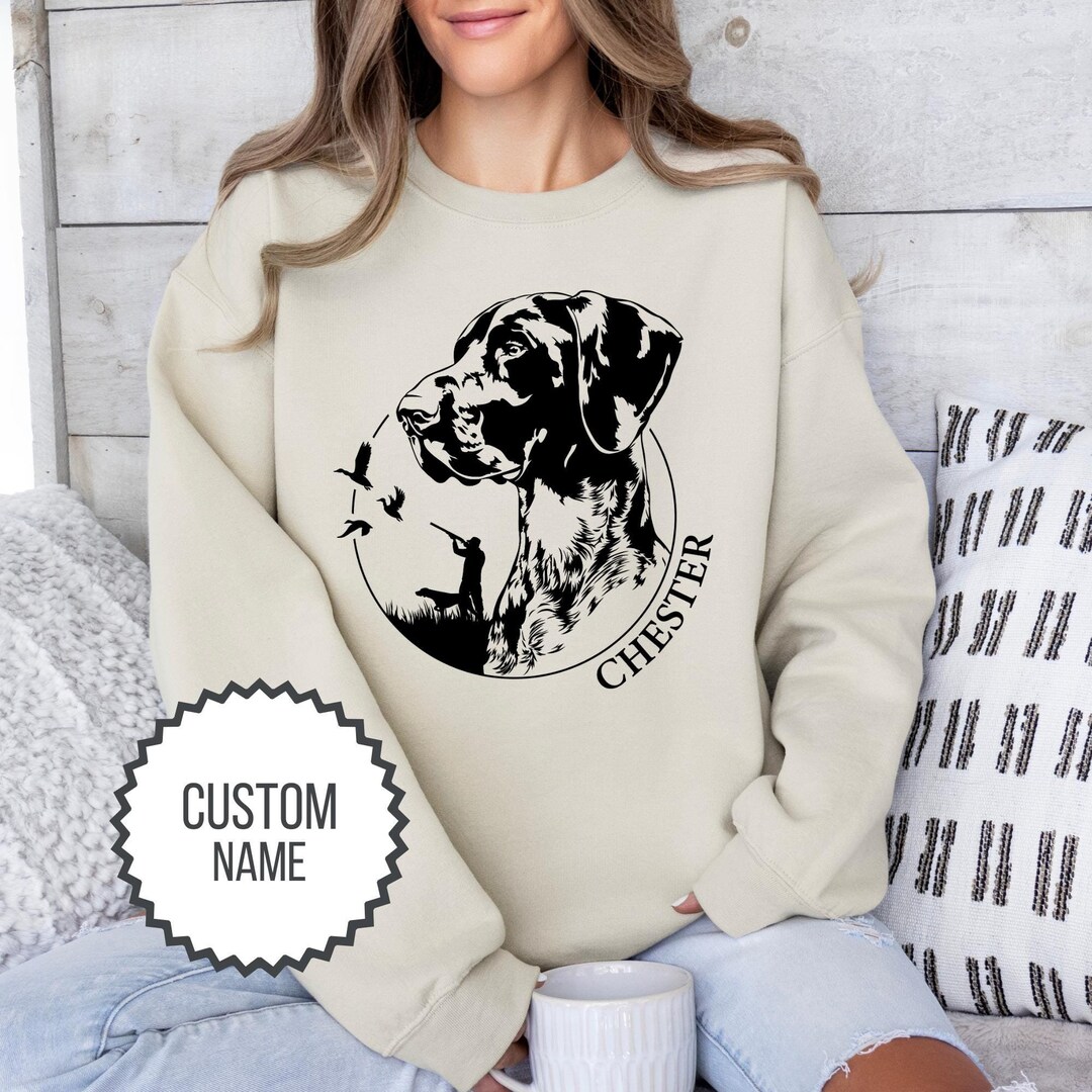 German Shorthaired Pointer Sweatshirt, Custom Dog Sweatshirt, GSP ...
