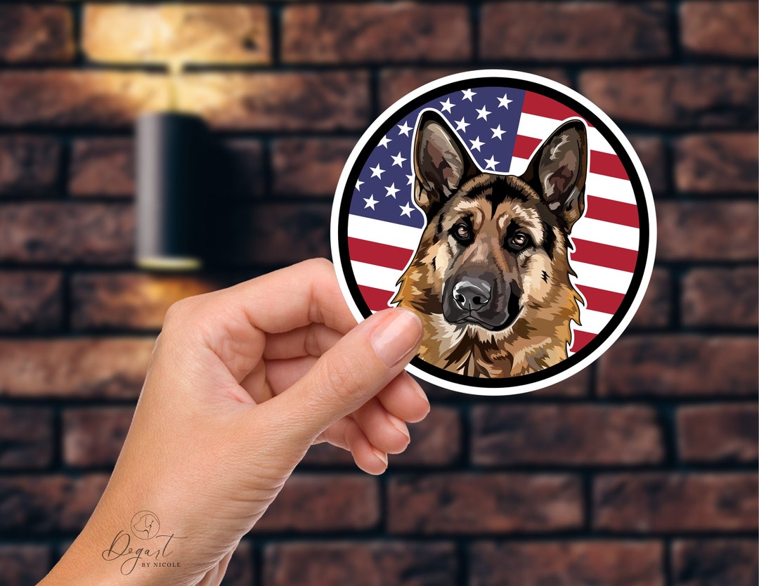 German Shepherd Sticker, Die-cut Sticker, German Shepherd, Vinyl Decal ...