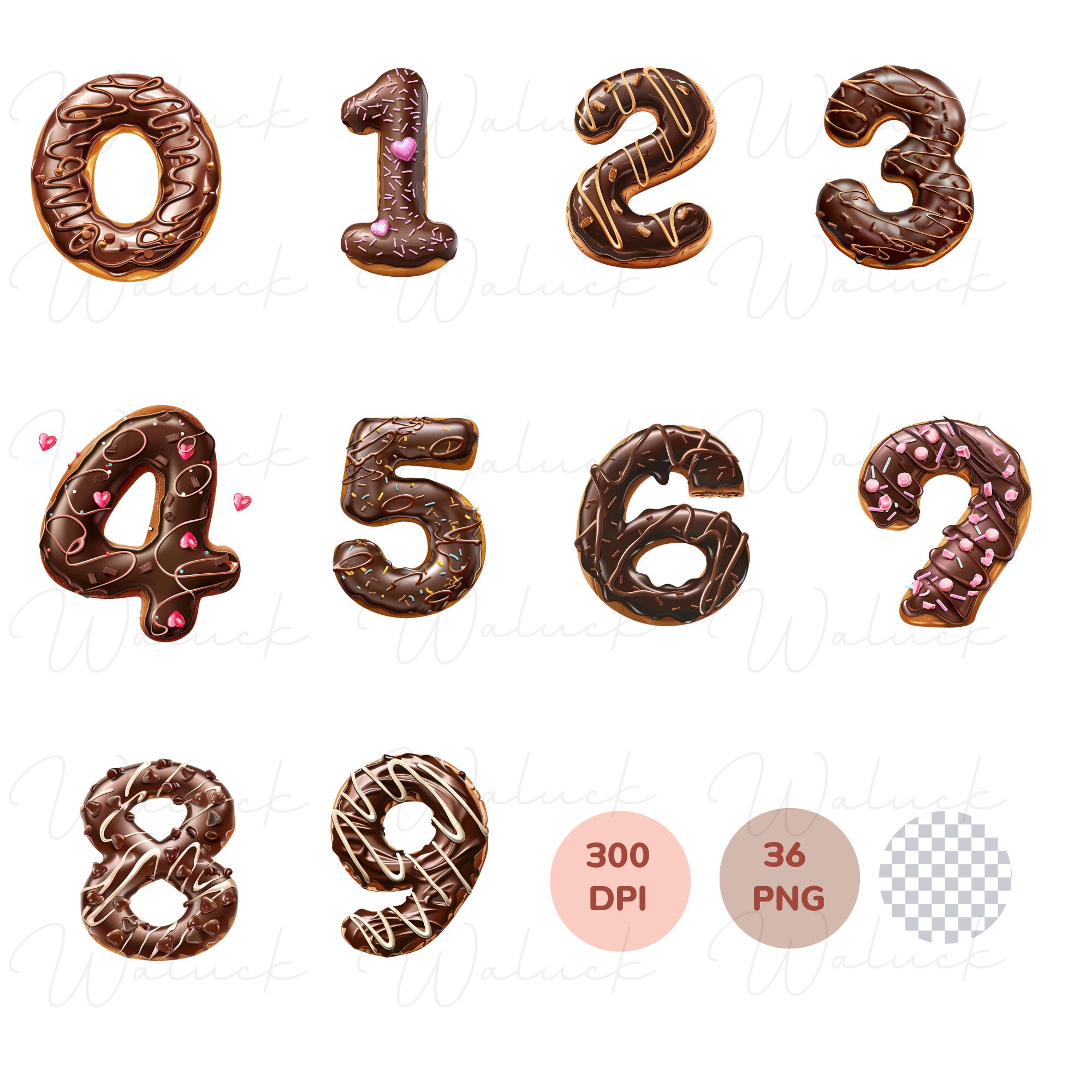 Chocolate Donut Alphabet Clipart, Cute Letter, Donut Clipart, Food ...
