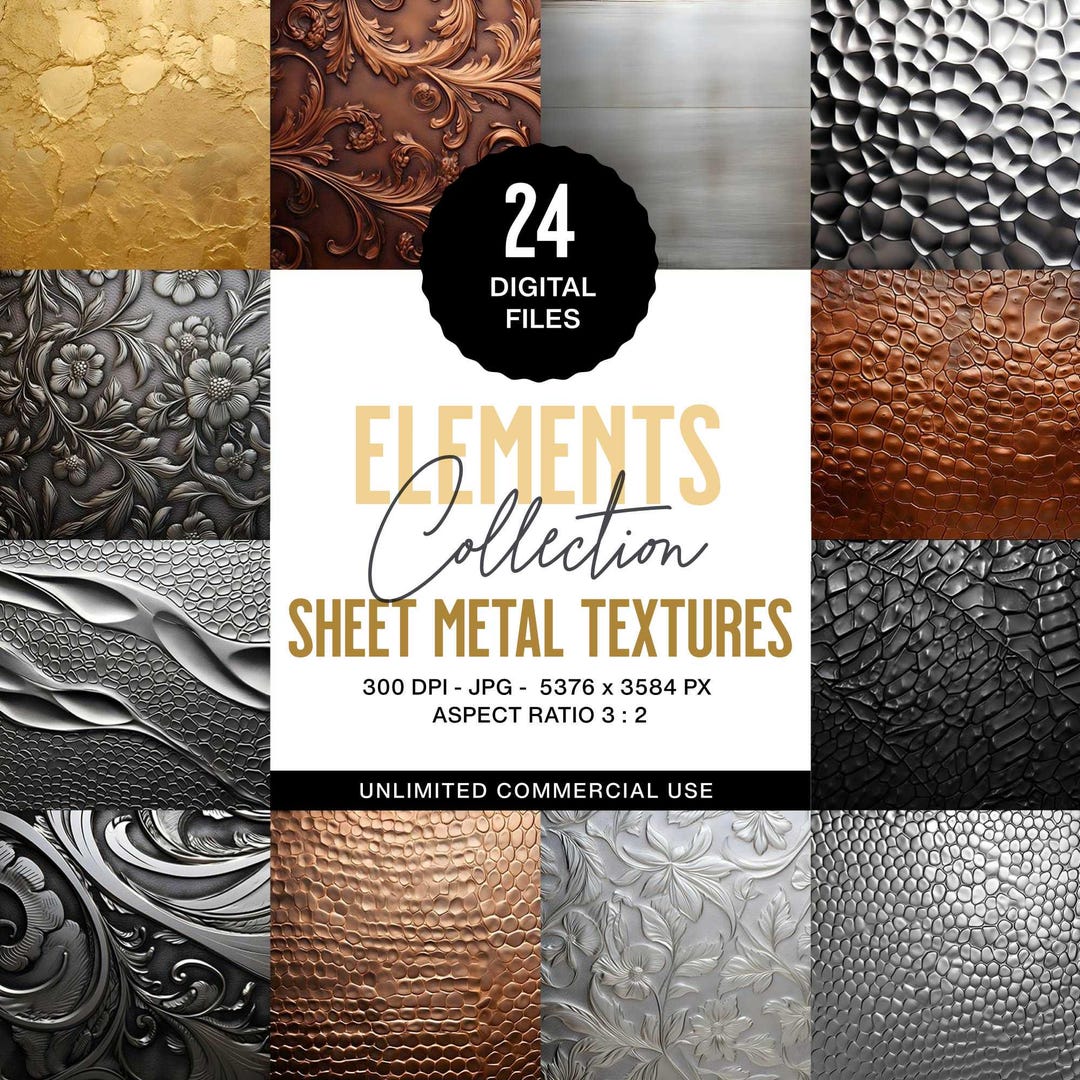 24 Sheet Metal Textures – Embossed and Perforated Metal | Digital ...