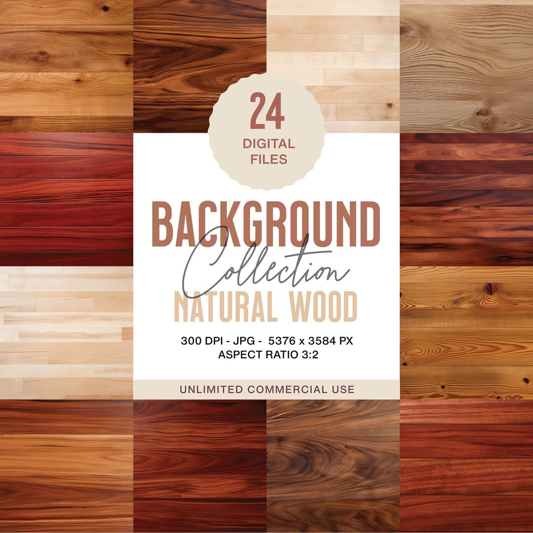 24 Natural Wood Textures, Timber Backgrounds: Beech, Cypress, Ebony ...