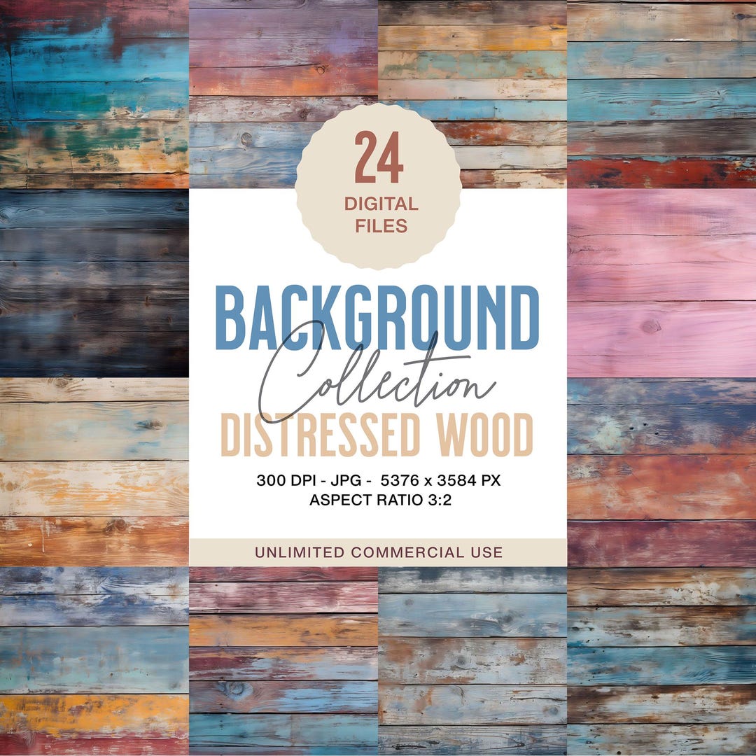 Rustic Wood Textures: Distressed Digital Paper Backgrounds (300 DPI ...