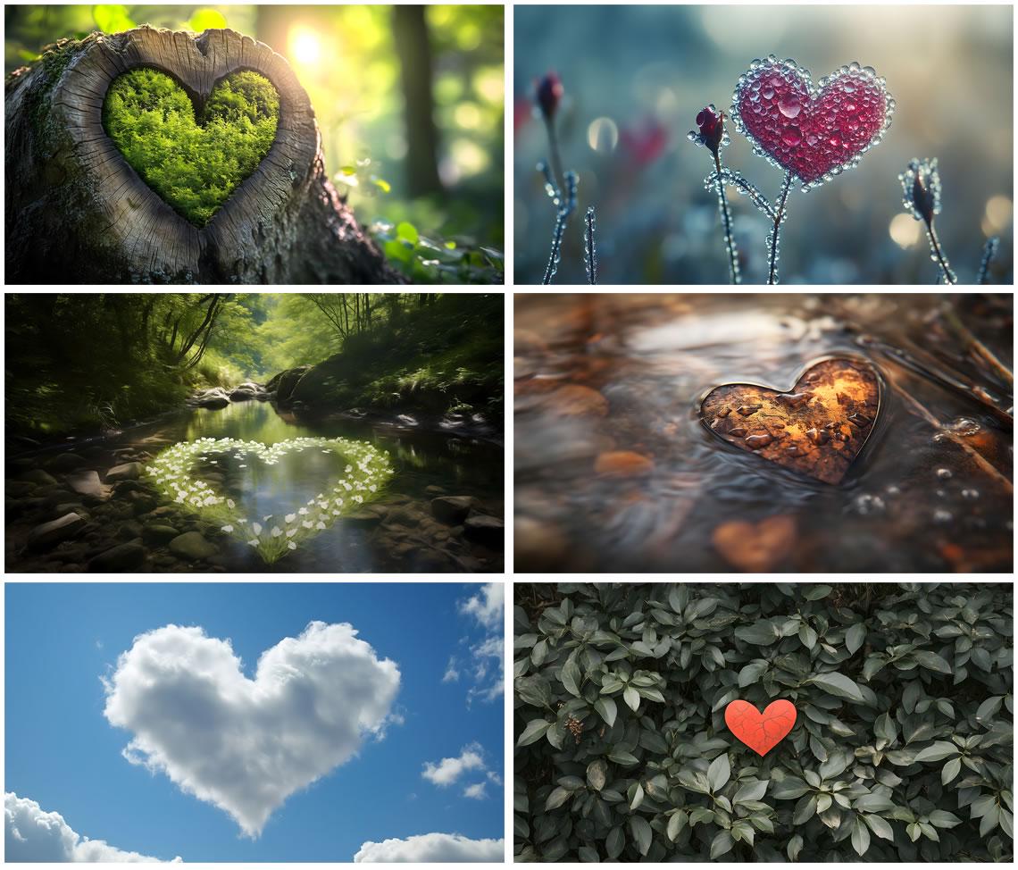 Hearts Found in Nature | 18 Stock Images | Earthy Love Backgrounds ...