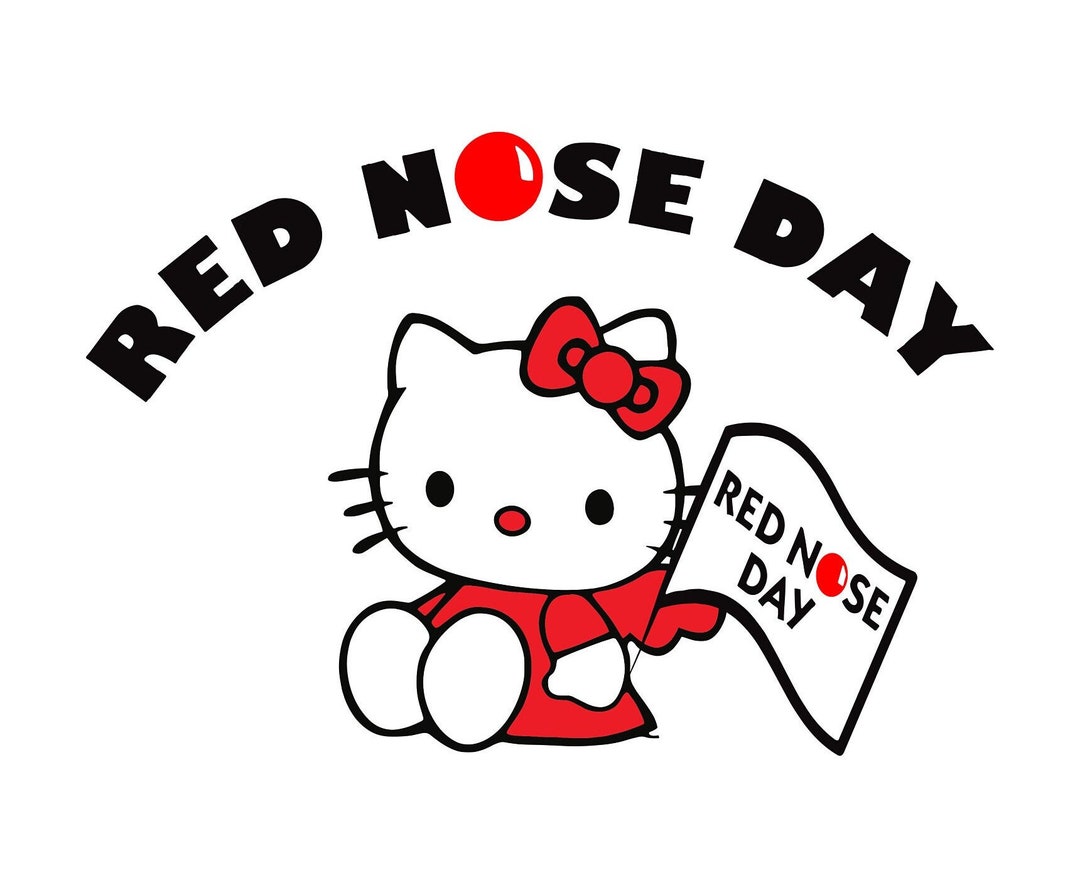 Red Nose Day Kitty Svg Red Nose Day Bundle Red Nose Cat Png Digital ...