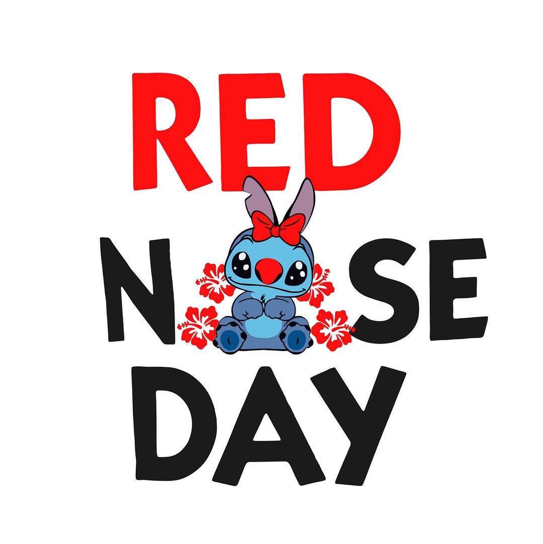 Red Nose Day Svg, Red Nose Day Png, Stitch SVG, PNG, DXF Bundle Cut ...