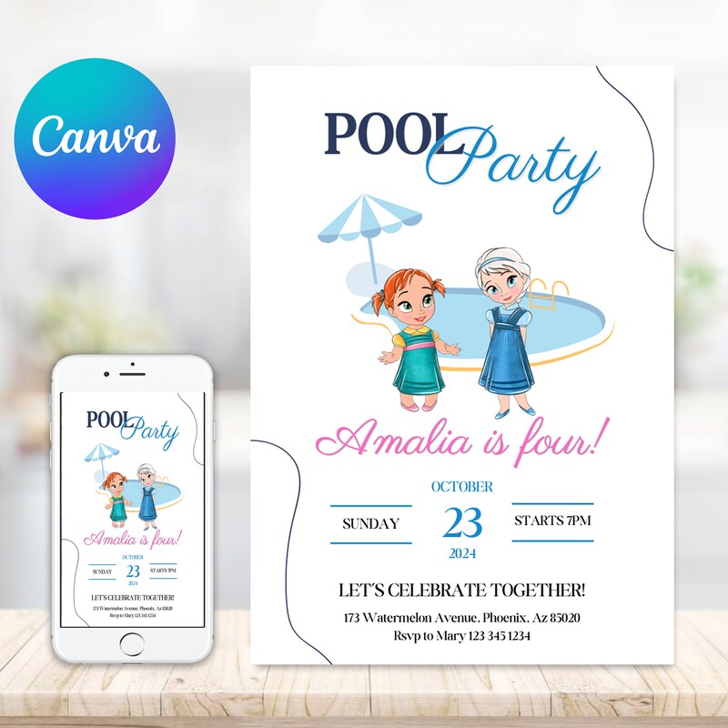 Frozen Pool Party - Etsy