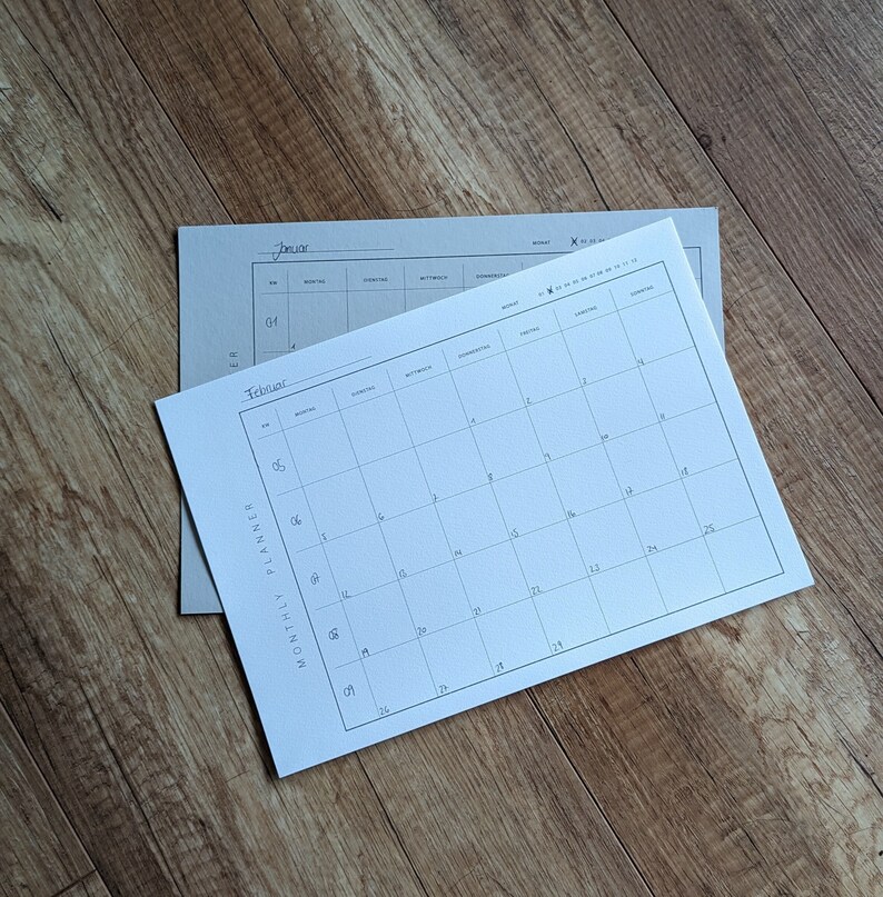 PDF Monthly Overview A4 or A3 Printable or for Your Tablet - Etsy