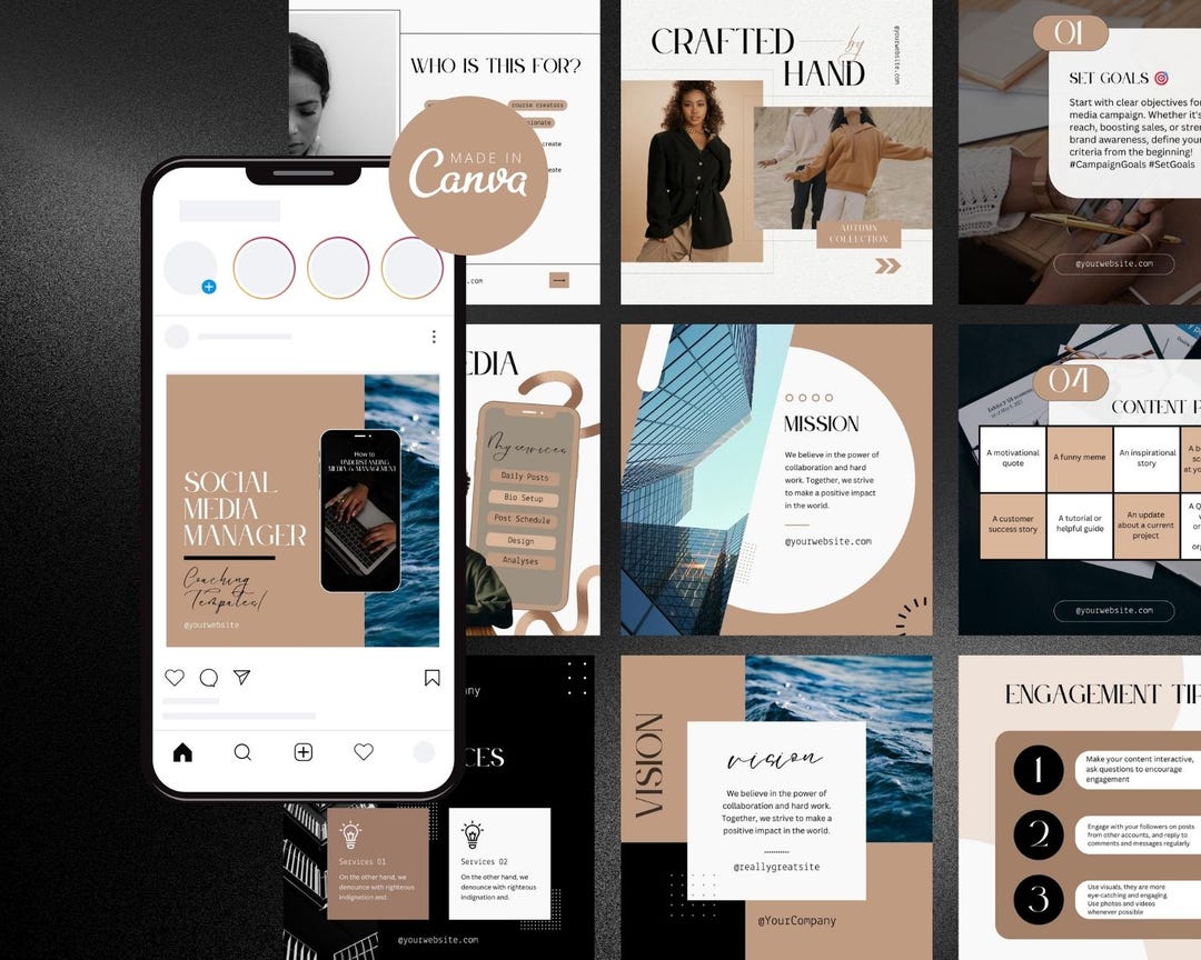 Social Media Manager Instagram Templates Marketing Templates Instagram ...