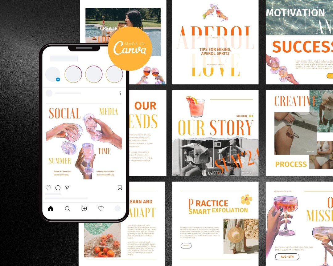 SMM Instagram Templates | Aesthetic Instagram Layout | Digital Agency ...