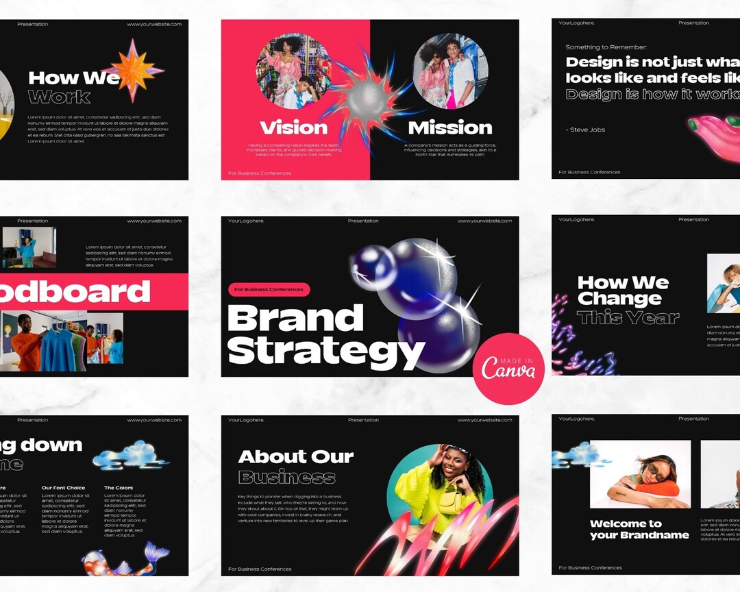 Canva Business Presentation Template Business Template Brand Strategy ...