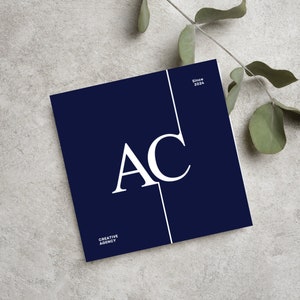Luxurious Dark Blue Logo Design | DIY Canva Template for Exclusive ...