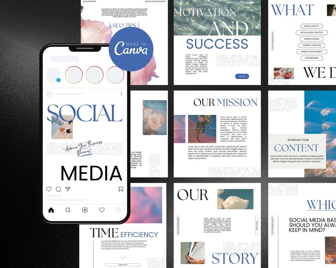 Instagram Marketing Templates | Bold IG Layout for Content Creators ...