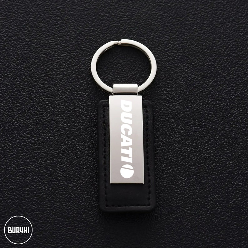 Ducati Customized Leather Keychain Metal Motorcycle Logo Key Chain ...