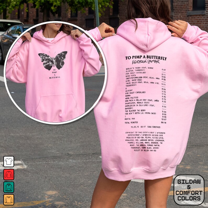 Kendrick Lamar Shirt, to Pimp a Butterfly Tracklist Sweatshirt ...