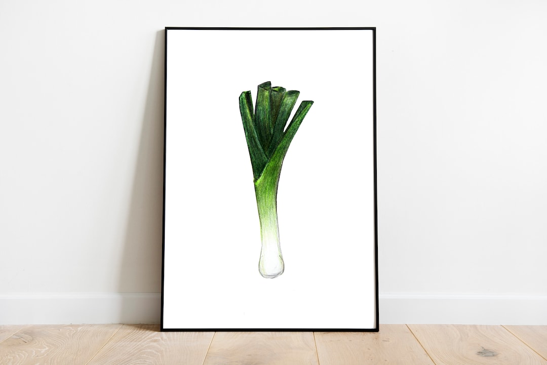 Art Print A5 Poster Leek Hand Drawn Loft Decoration Confetticards ...