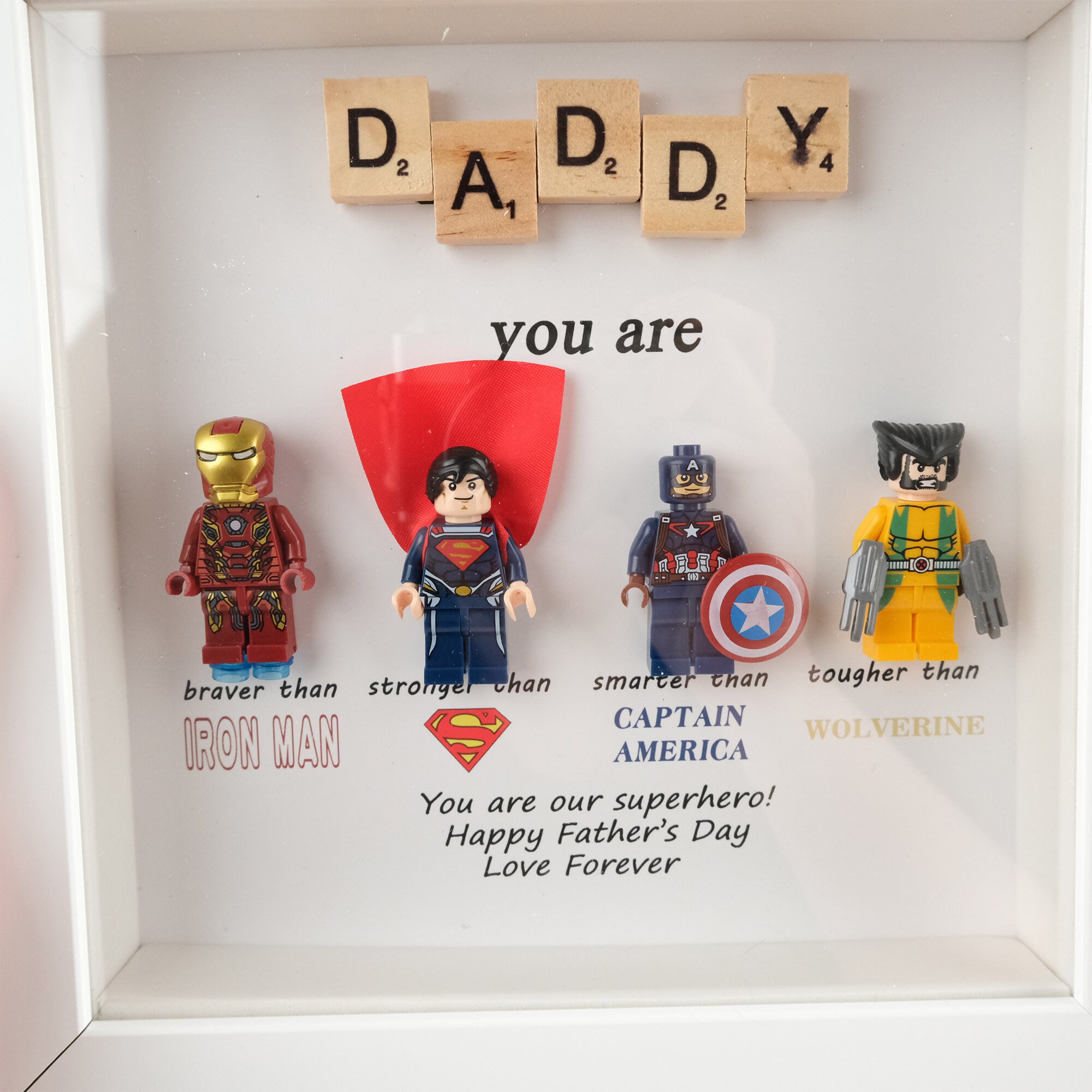 Father's Day 2024 Gift, Best Dad Superhero Gift, Dad Superhero Frame ...