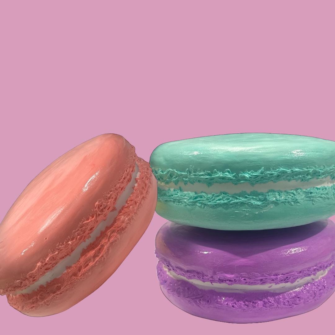 Giant 25cm Faux Macaron Decorative Prop Choose Peach, Mint, or Lavender ...