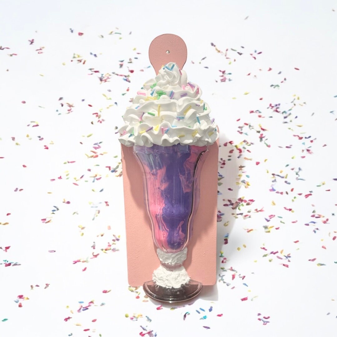 Faux Half Pink and Purple Milkshake Attached to Charcuterie Board - Etsy