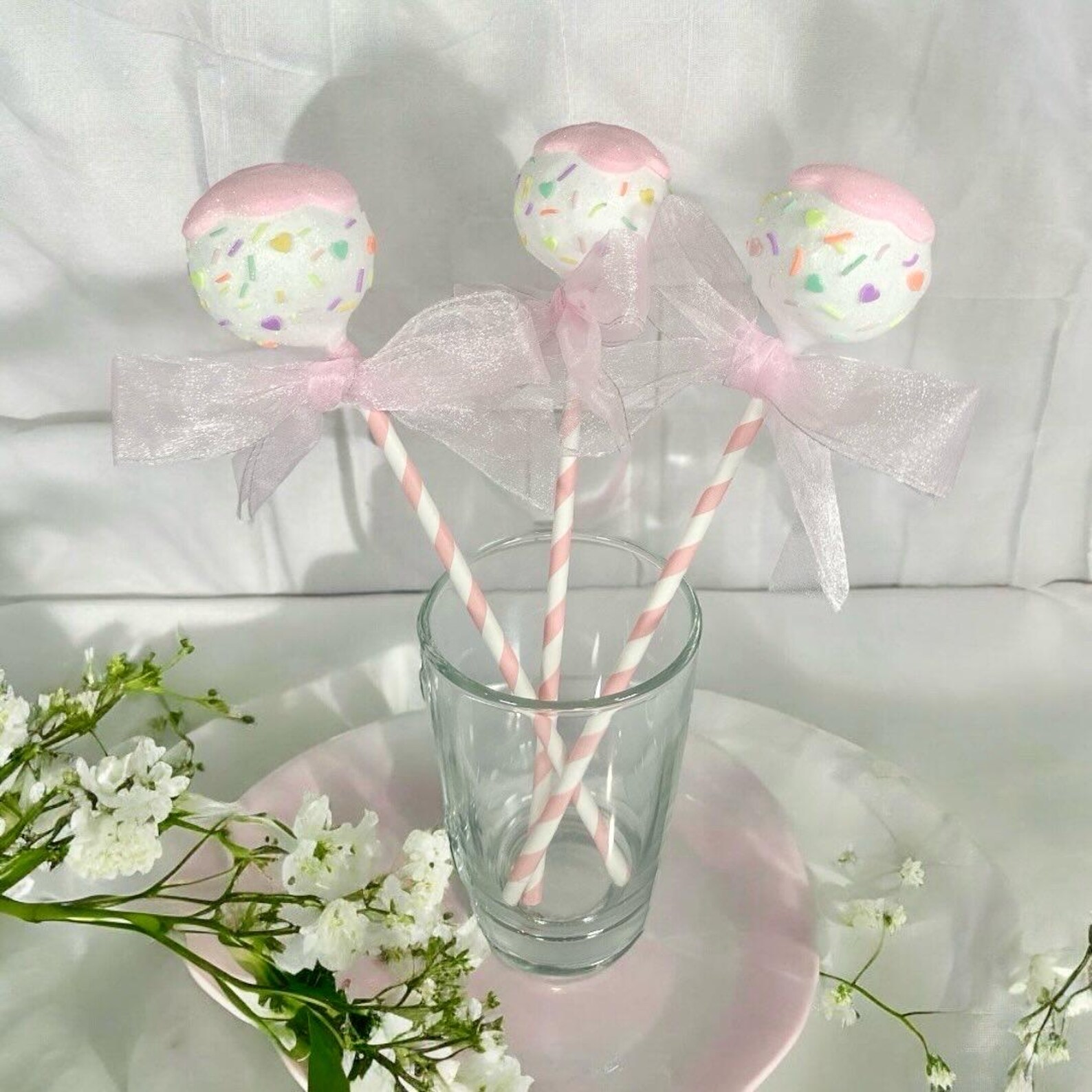 Faux Pastel Cake Pops Set of 3 - Etsy