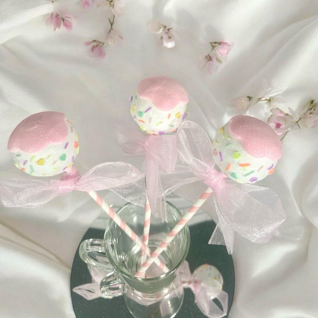 Faux Pastel Cake Pops Set of 3 - Etsy