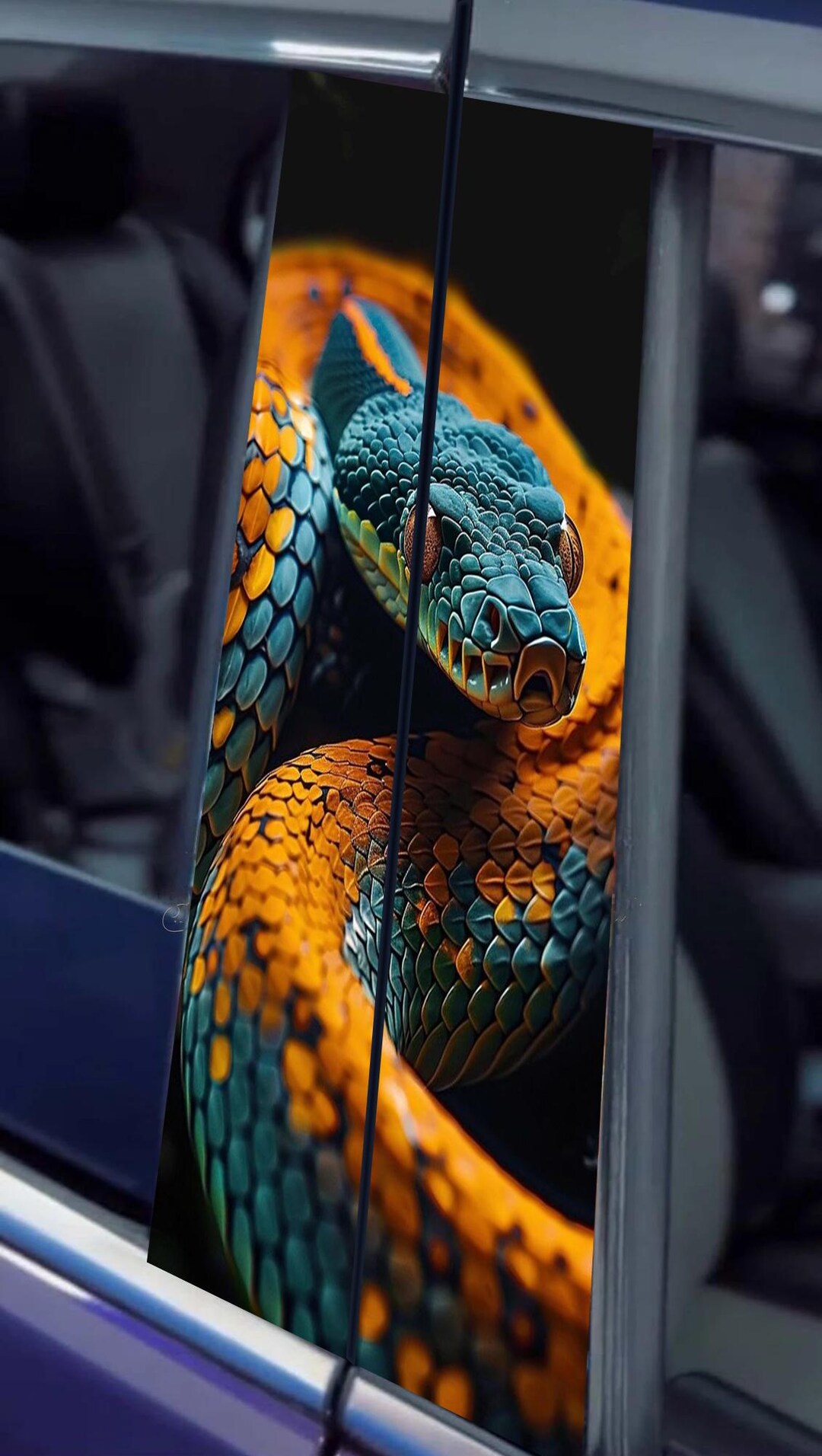 Snake Car Pillar Sticker, Car Window Trim, Car Side Decals, Car ...