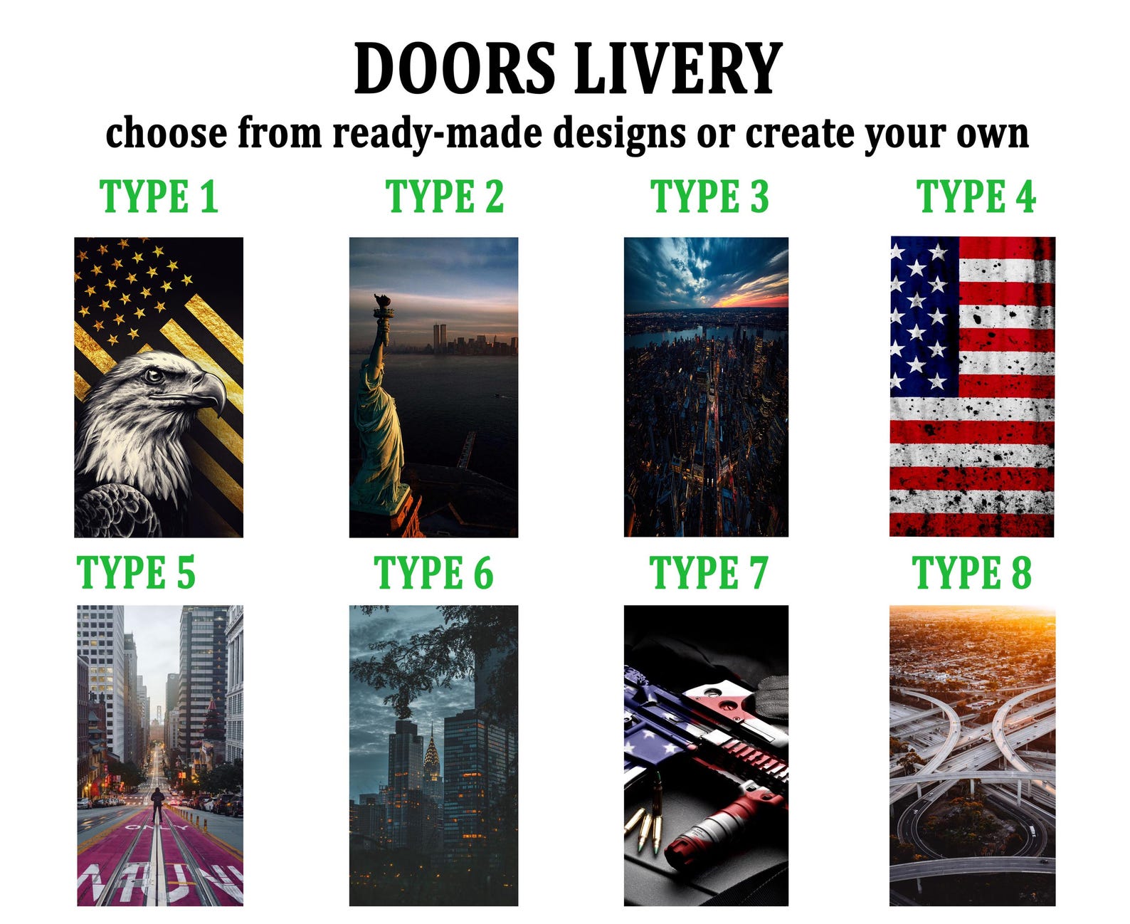 American Eagle Car Pillar Sticker, Patriotic USA Flag Car Decals, Vinyl ...